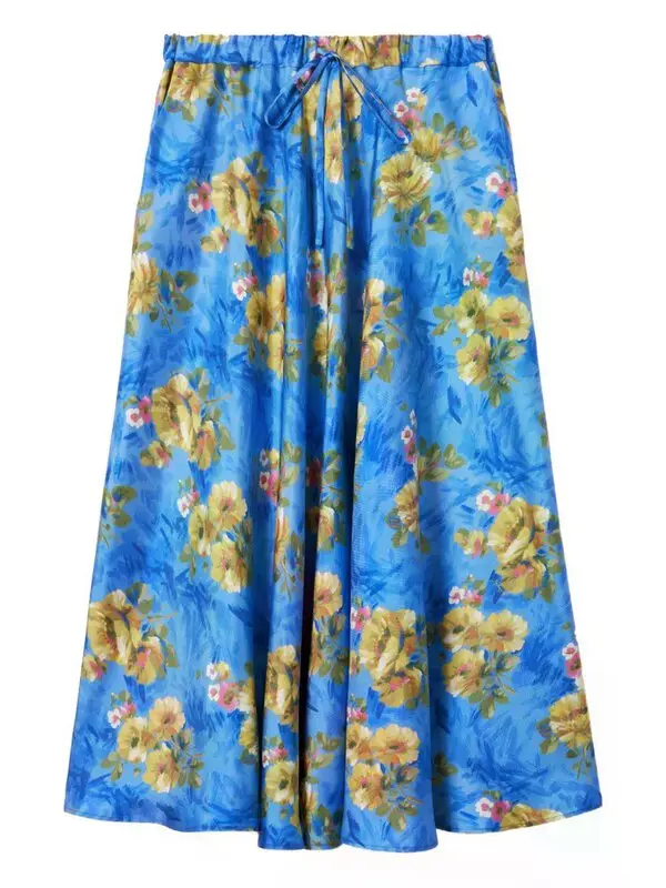 La DoubleJ Floral-print A-line Skirt