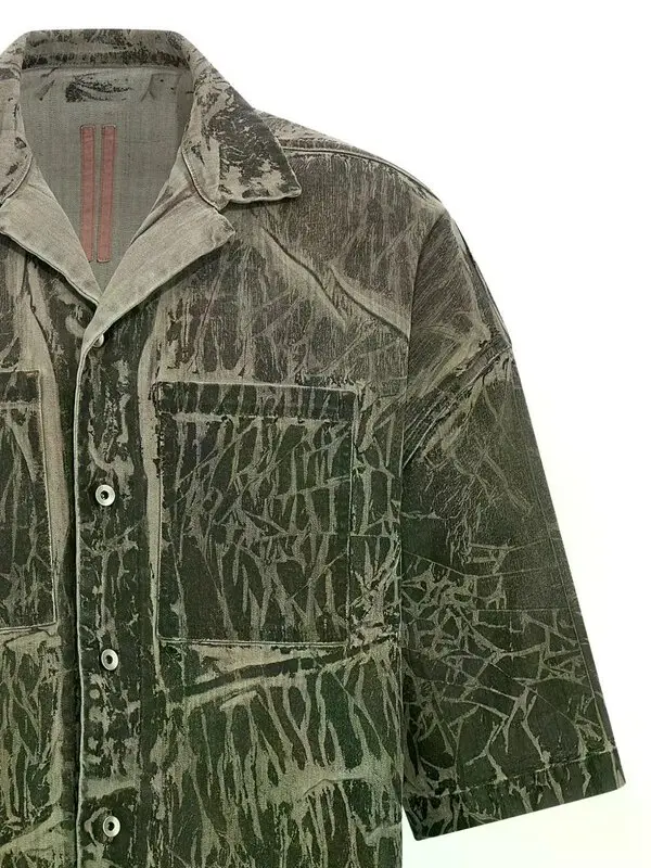 Rick Owens Magnum Tommy Crackle-effect Shirt