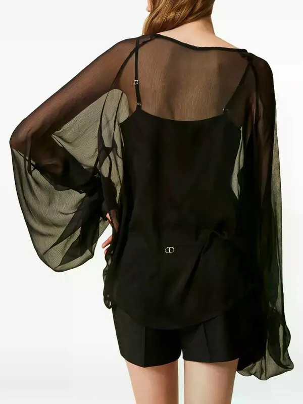TWINSET Tie-neck Voile Blouse