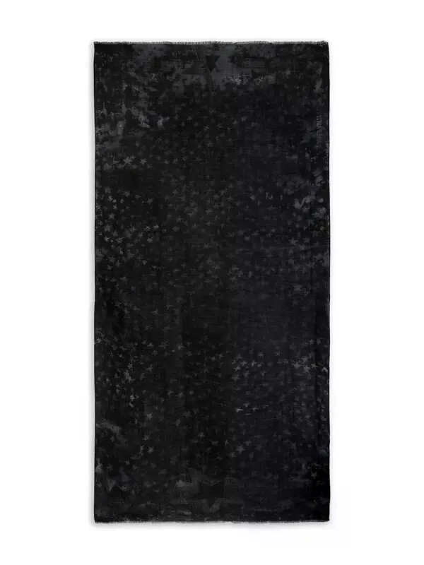 Zadig&Voltaire Star-print Wool Scarf - Black
