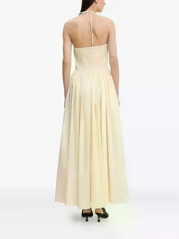 ISABELLE BLANCHE Halter-neck Gathered Maxi Dress