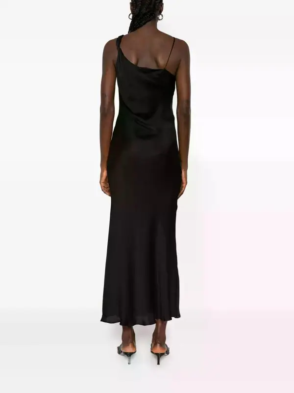 TWINSET Cowl-neck One-shoulder Midi Dress