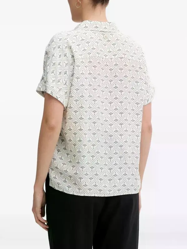 JOOP! Floral-print Short-sleeve Blouse