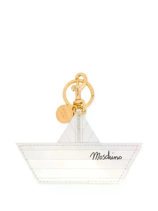 Moschino Boat Keyring - White