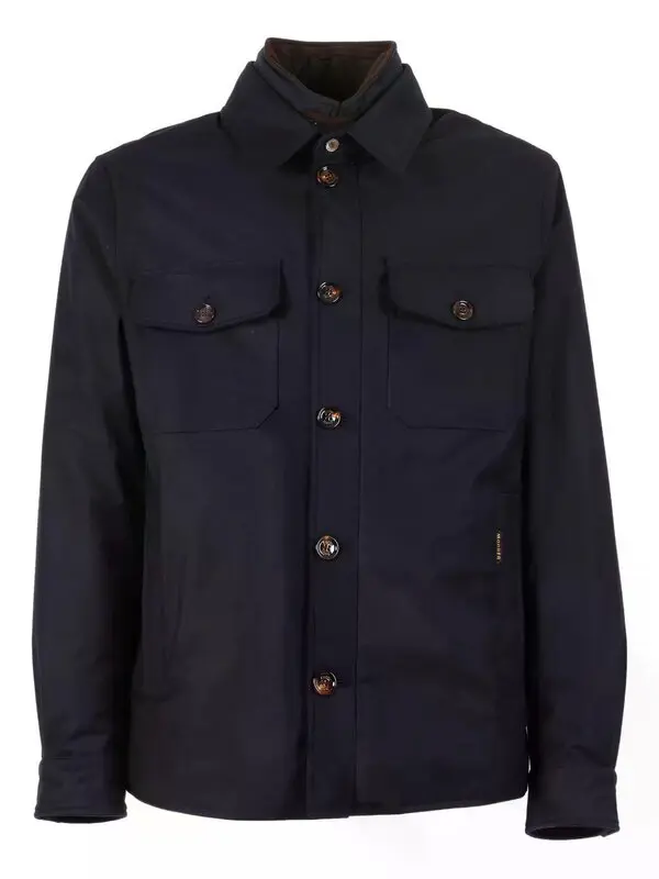 MOORER Duino Button-fastening Shirt Jacket - Blue