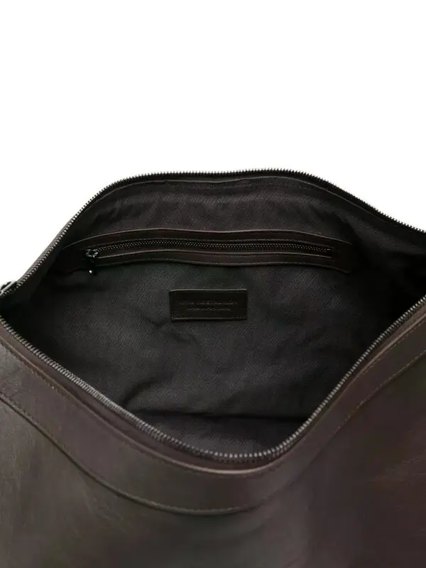 Kiko Kostadinov Moravia Leather Shoulder Bag In Brown - 40% Off