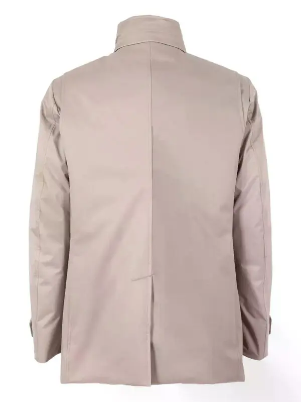 MOORER Buttoned Single-breasted Padded Jacket - Neutrals