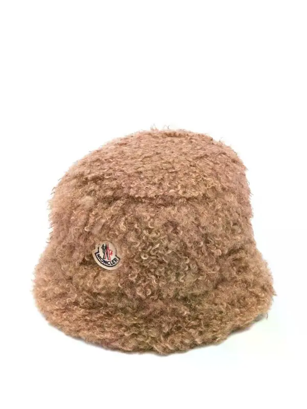 Moncler Textured Bucket Hat - Brown