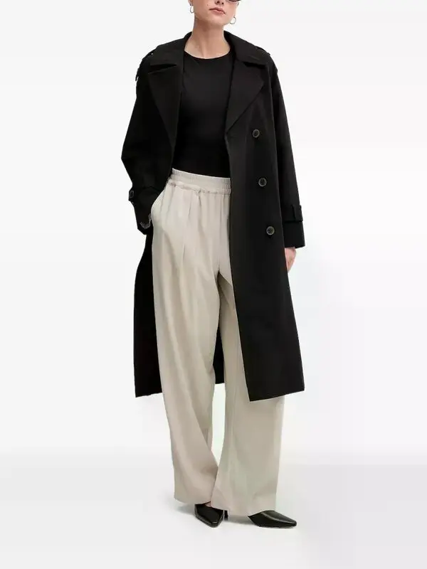 Dkny Belted Double-breasted Trench Coat - Black