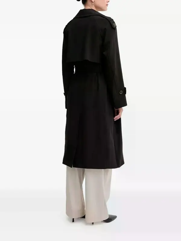 Dkny Belted Double-breasted Trench Coat - Black