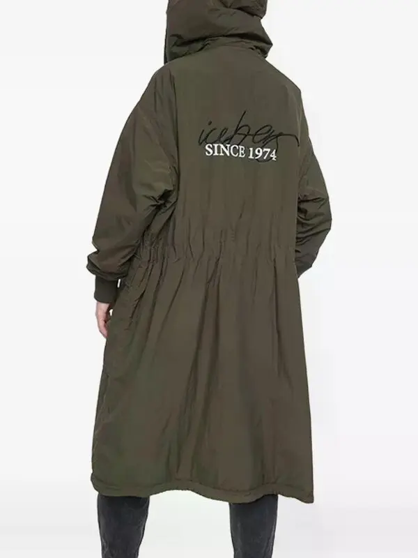 Iceberg Embroidered-logo Hooded Coat