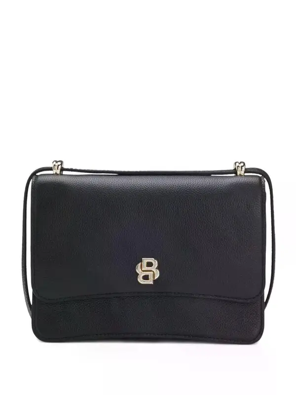 BOSS Leather Crossbody Bag With Logo Plaque