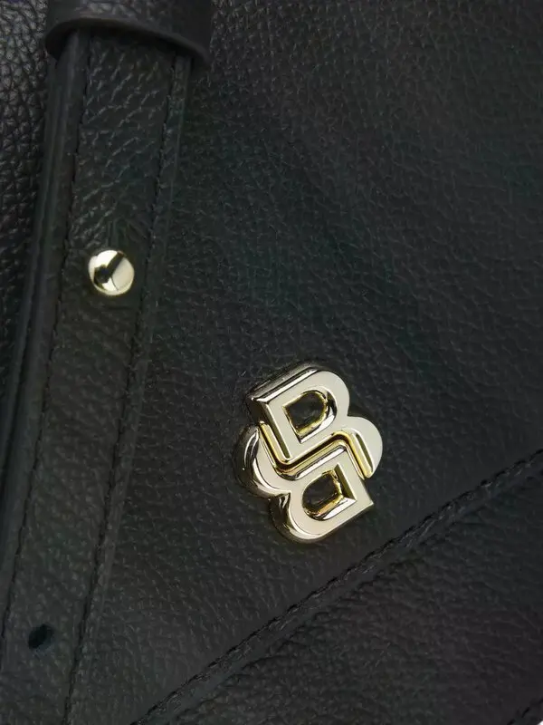 BOSS Leather Crossbody Bag With Logo Plaque