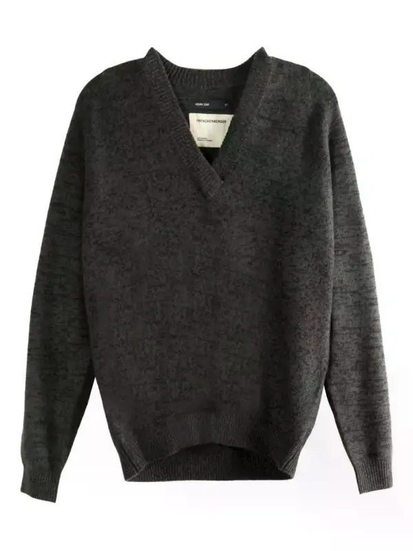 Frenckenberger V-neck Mélange Sweater