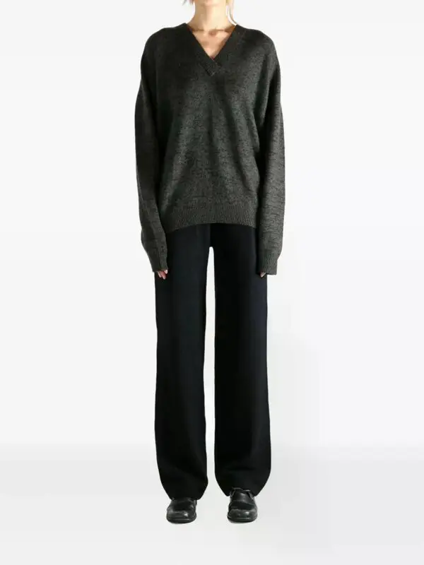 Frenckenberger V-neck Mélange Sweater
