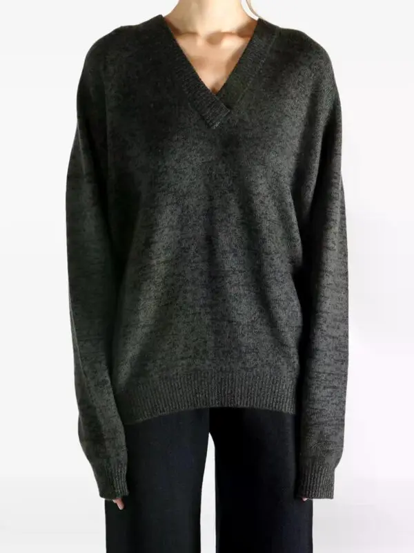 Frenckenberger V-neck Mélange Sweater