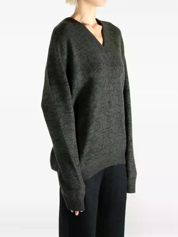 Frenckenberger V-neck Mélange Sweater