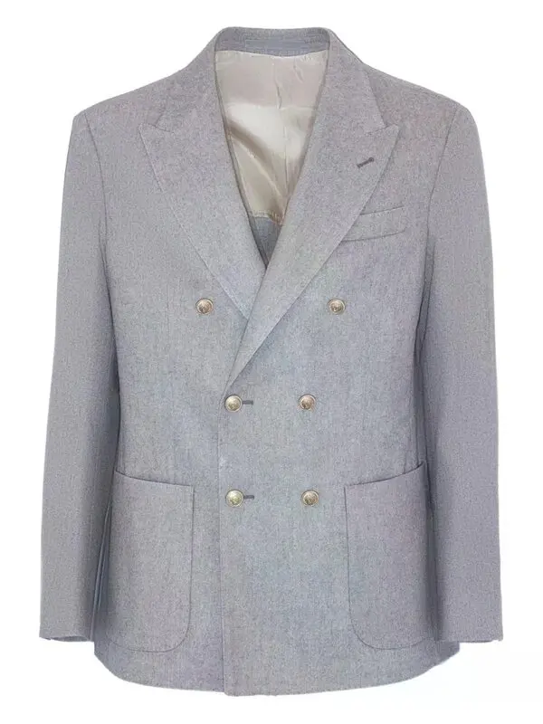 Eleventy Peak-lapel Double-breasted Jacket - Grey