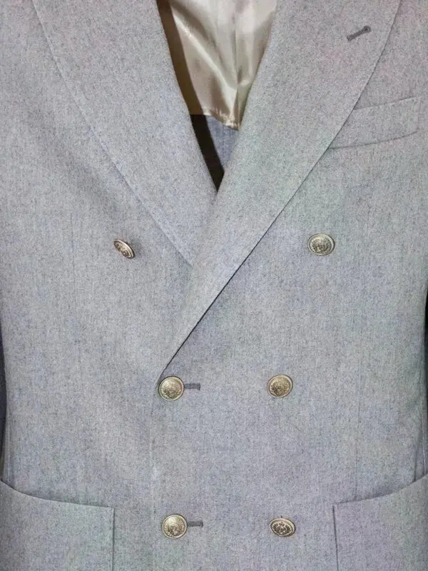 Eleventy Peak-lapel Double-breasted Jacket - Grey