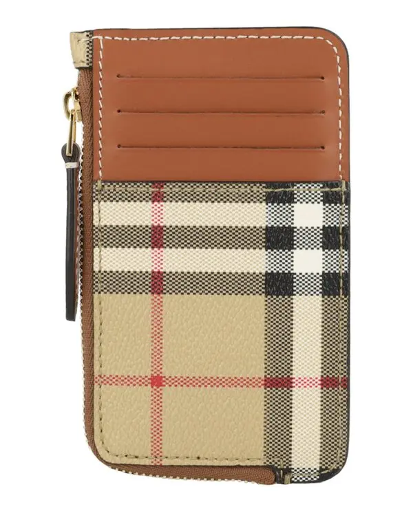 Burberry Sommerset Check Zip Card Holder - Archive Beige