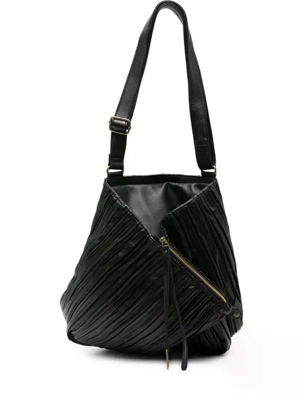 MIALUIS Gabri Pleated Leather Shoulder Bag