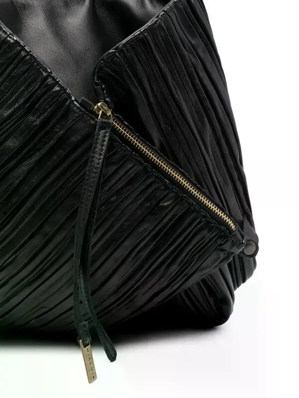 MIALUIS Gabri Pleated Leather Shoulder Bag