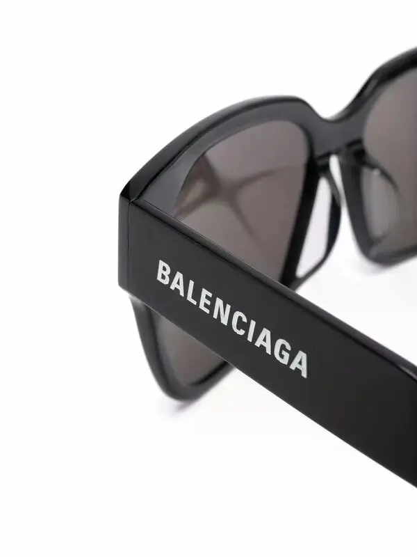 Balenciaga Logo-print Square-frame Sunglasses