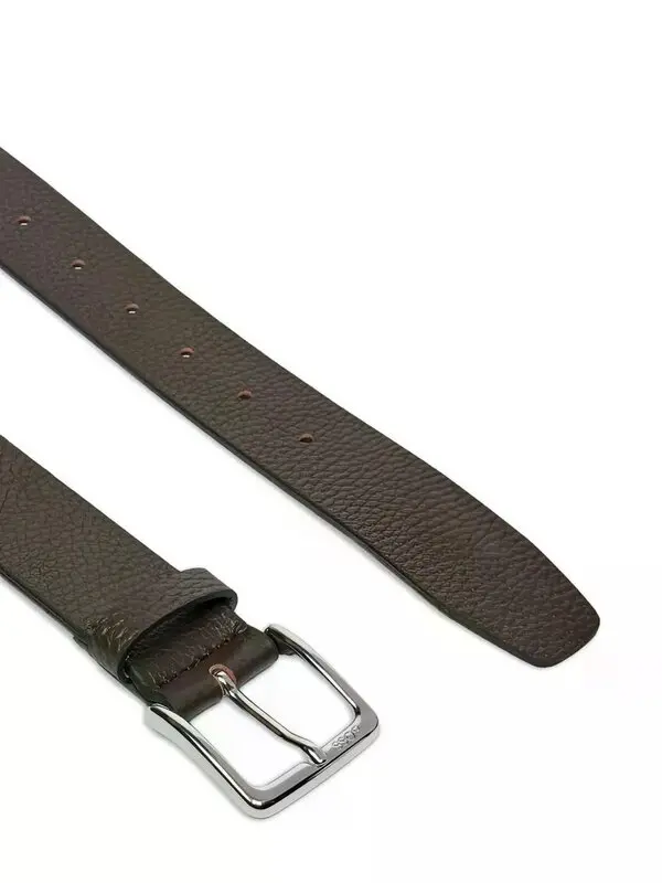 BOSS Leather Belt With Buckle Fastening - Brown