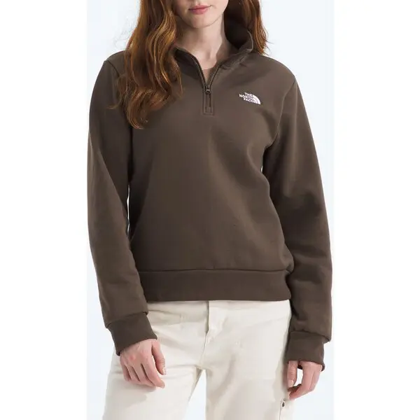 The North Face Evolution Quarter Zip Pullover - Smokey Brown