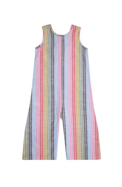 LILLY + SID Organic Cotton Rainbow Stripe Sleeveless Jumpsuit