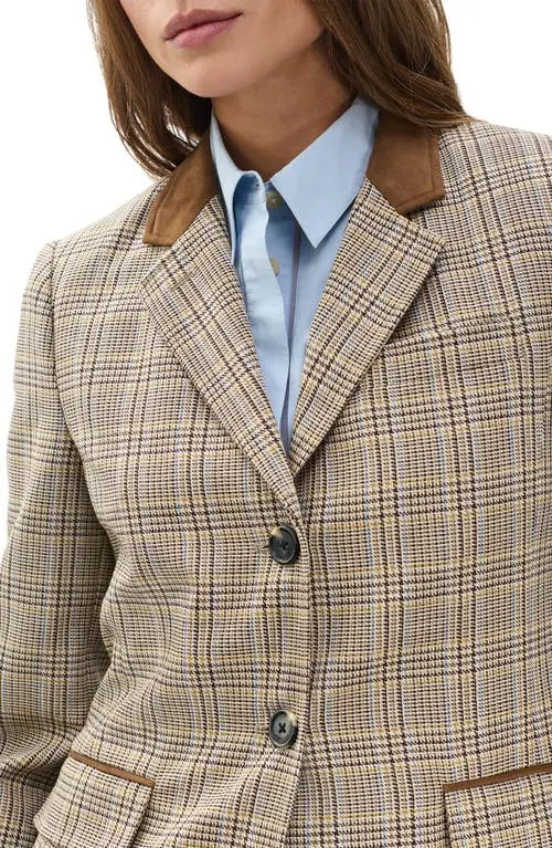 Rag & Bone Evia Plaid Wool-blend Blazer - Tan Multi
