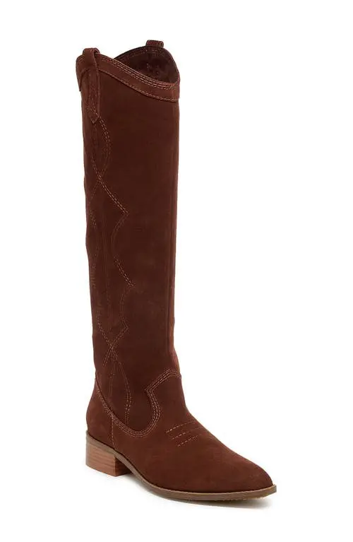 KELSI DAGGER BROOKLYN Benson Knee High Western Boots - Cinnamon
