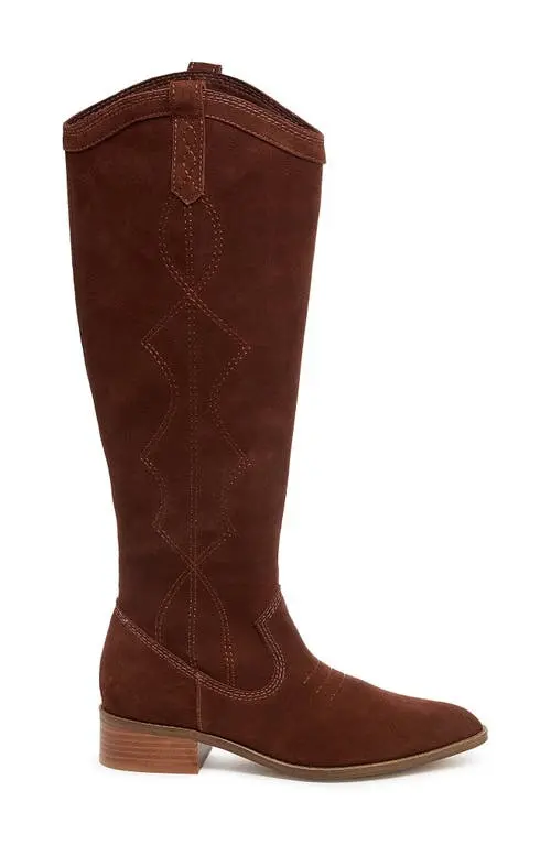 KELSI DAGGER BROOKLYN Benson Knee High Western Boots - Cinnamon