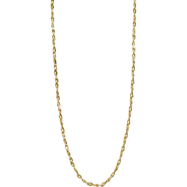 Argento Vivo Two-tone Interlock Twisted Chain Necklace - Gold/silver