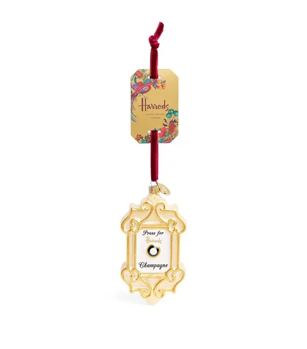 Harrods Champagne Doorbell Ornament - Gold