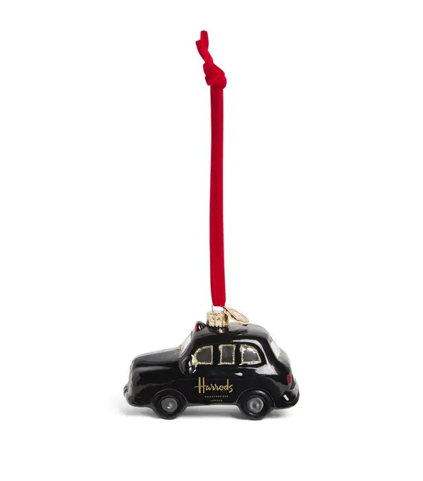 Harrods Glitter Cab Ornament - Black
