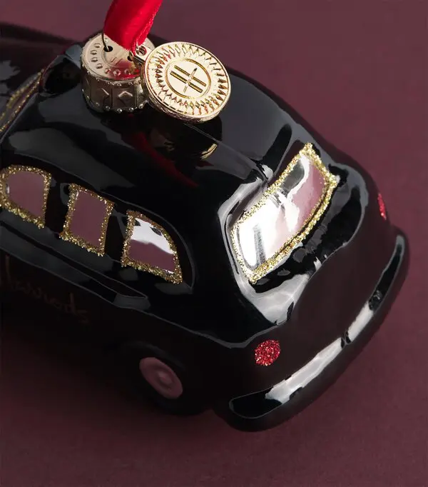 Harrods Glitter Cab Ornament