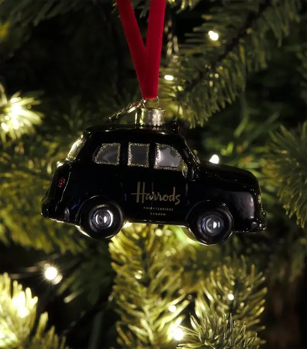 Harrods Glitter Cab Ornament