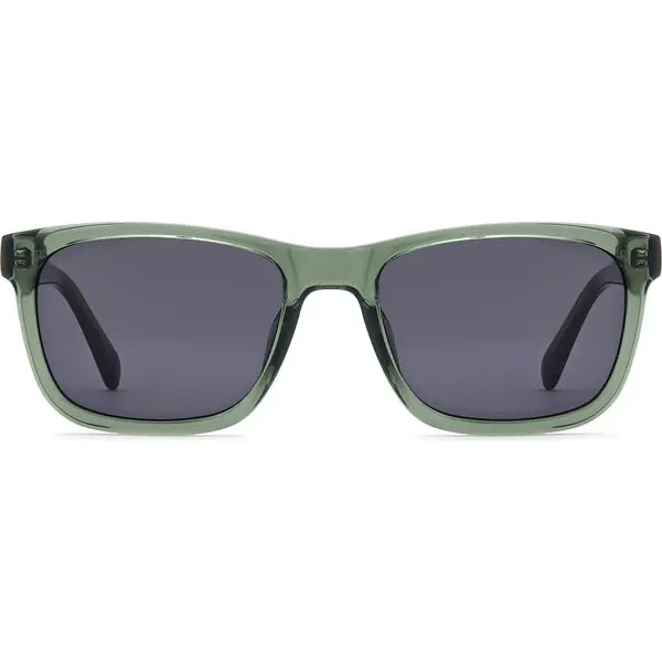 Fossil Rectangle Sunglasses - Crystal Green/grey