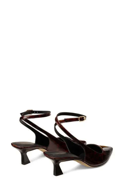 STUART WEITZMAN Vinnie 50 Slingback Pump - Dark Brown