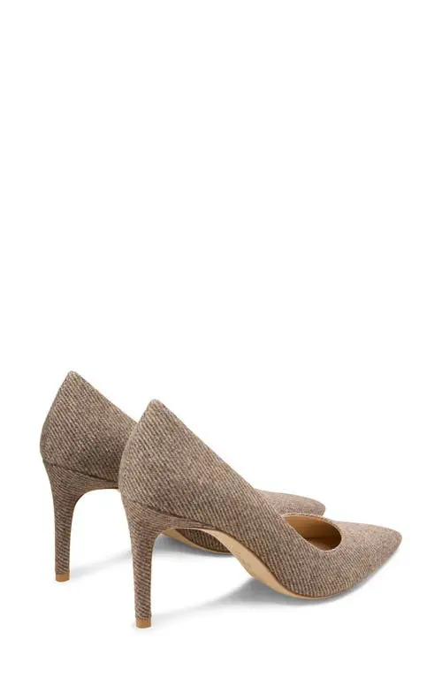 STUART WEITZMAN Power 85 Pointed Toe Pumps - Taupe