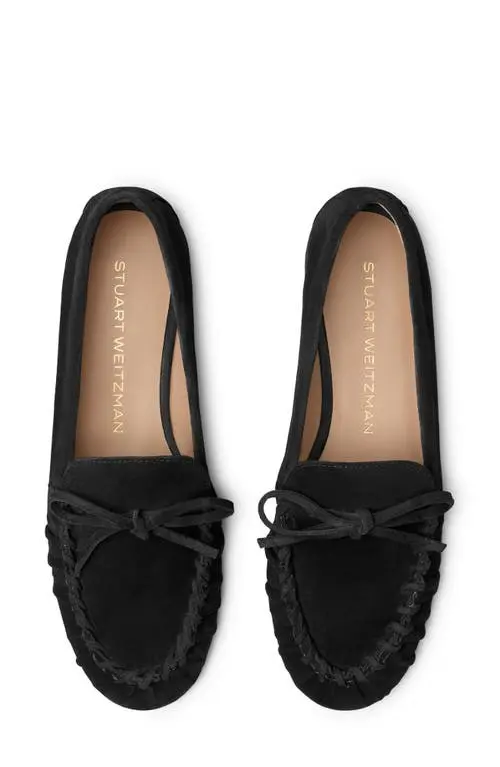 STUART WEITZMAN Britt Bow Loafer - Black