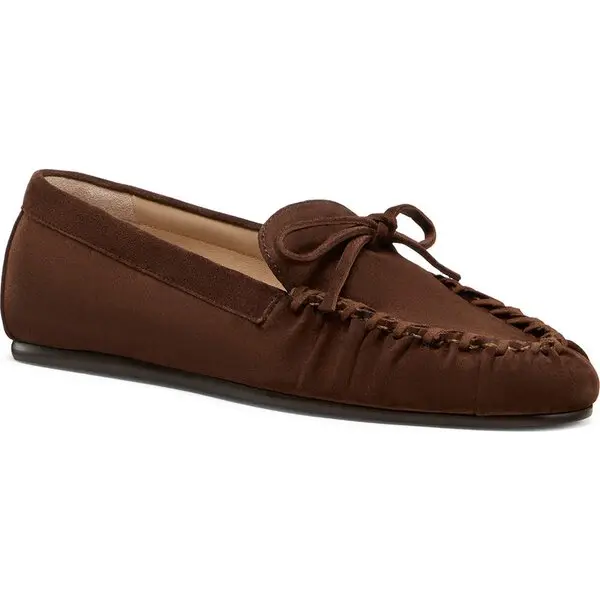 STUART WEITZMAN Britt Bow Loafer - Walnut