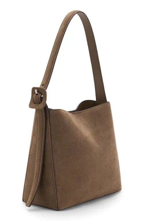 Mango Suede Shopper Bag
