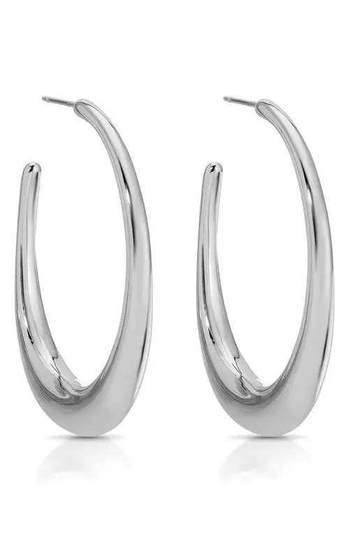 Ettika Eclipse Hoop Earrings - Silver