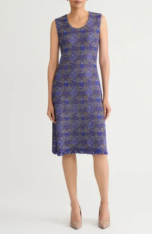 Ming Wang Tweed Sheath Dress