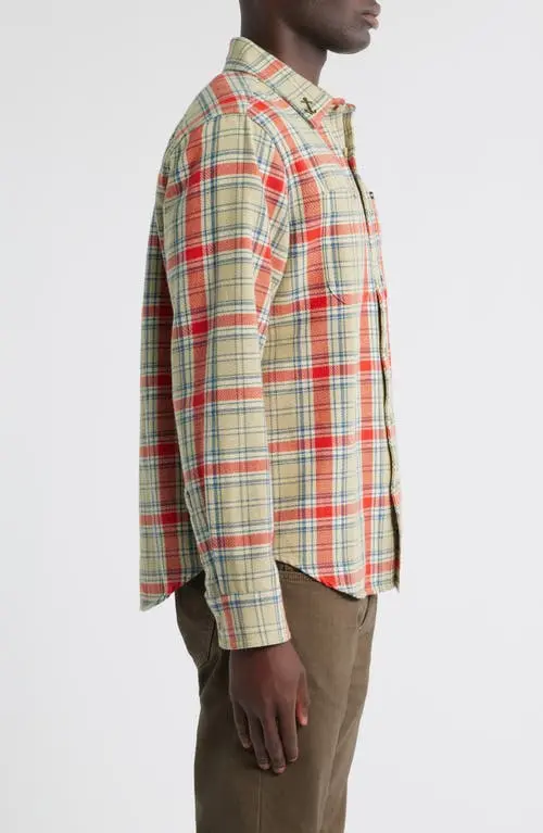DARK SEAS Cimmeron Plaid Cotton Button-up Shirt - Moss
