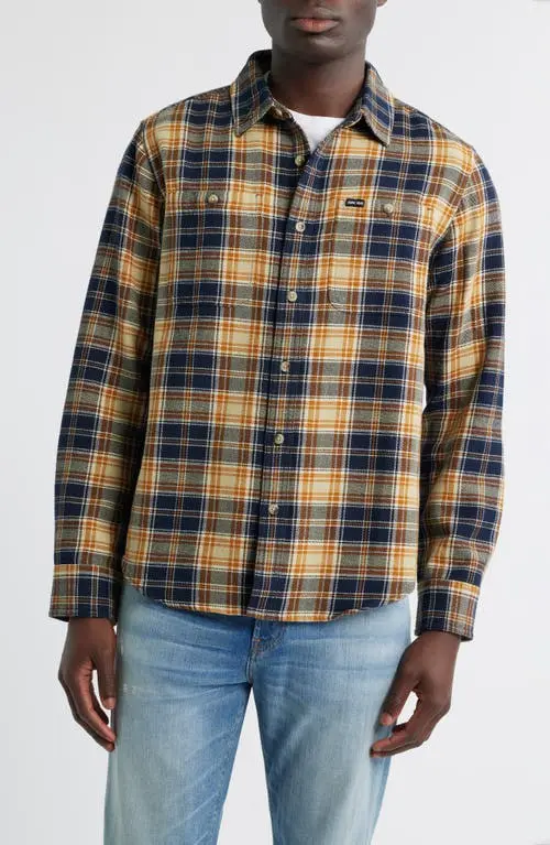 DARK SEAS Cimmeron Plaid Cotton Button-up Shirt - Navy