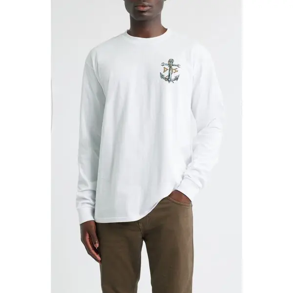 DARK SEAS Waterlogged Long Sleeve Graphic T-shirt - White