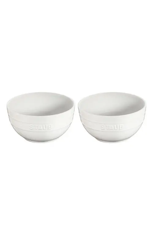 STAUB Ceramic 2-piece Large Universal Bowl Set - White